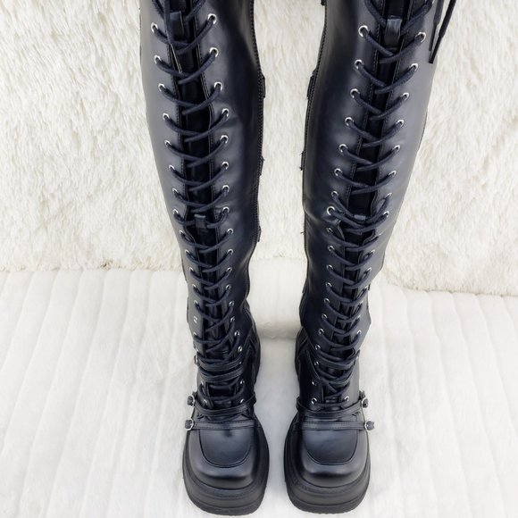 Demonia | Shoes | Thigh High Platform Goth Punk Rock Boots Shaker ...
